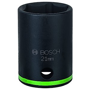 Bosch Professional 1608552012 Socket for Impact Wrenches-Internal Square Drive DIN 3121, 1/2" (A), Width Across Flats: 10mm, for Thread M 6