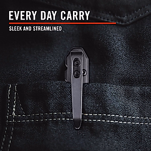 COAST Founder's Collection LX520 ORIGIN, TANTO Blade, Gentleman's EDC Folding Pocketknife, Flip Tab, Frame Lock, Pocket Clip, Stainless-Steel, Black Blade & Handle