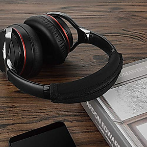 Geekria Earpads Suits Compatible with Sony MDR-10RBT MDR-10RNC MDR-10R Headphone Replacement Ear Pad + Headband Cover/Ear Cushion + Headband/Earpads Repair Parts + Headband Protector (Black)