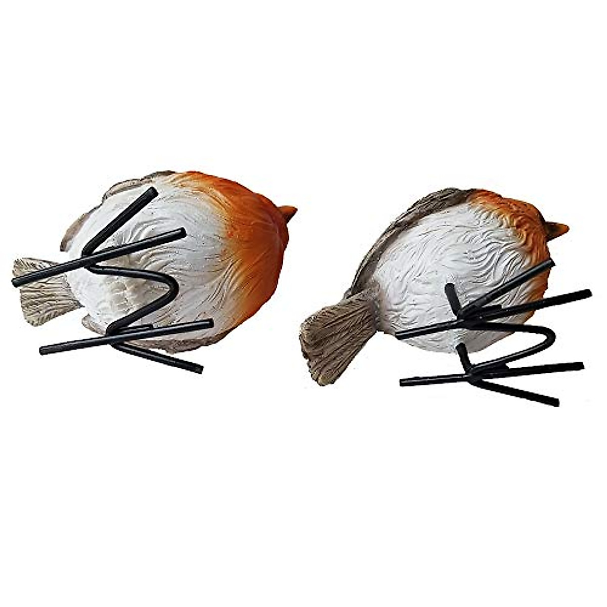 UXMOO Polyresin Garden Robin Birds S/2 Ornaments Backyard Decor Statues for Yard and Patio Lawn Cute Birds Indoor Outdoor Home Decoration Figurines Animal Statue Sculpture-92…