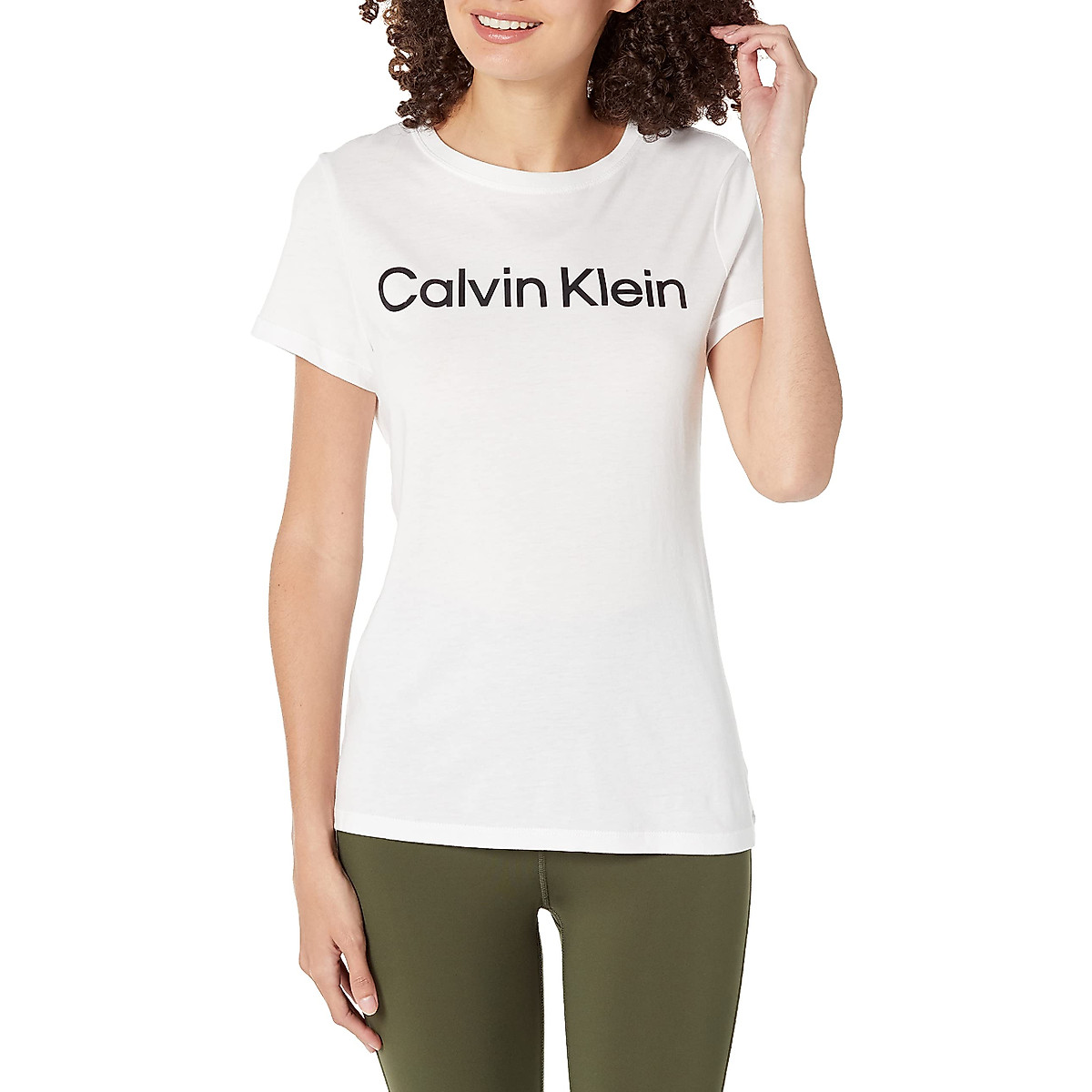 Calvin Klein Performance Women's Short Sleeve T-Shirt, White, X-Large