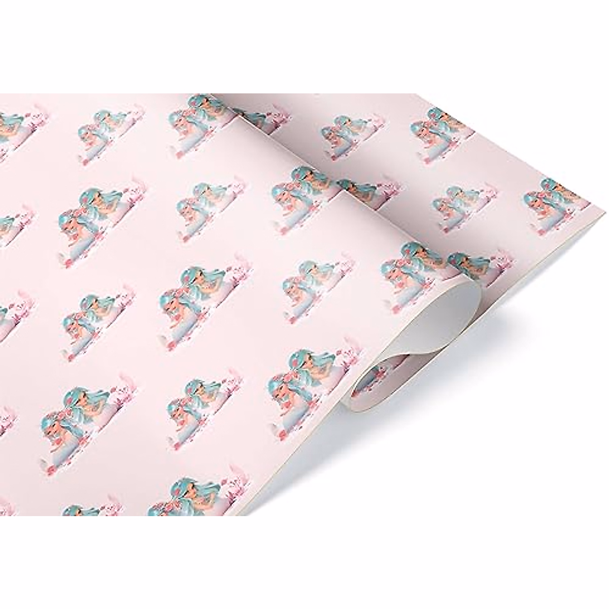 Pastel Mermaid Friends Luxury Gift Wrap, Thick Wrapping Paper, Sea Theme Floral Fairy Princess Birthday Party Decor (One 20 inch x 30 inch sheet)
