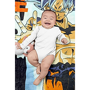 Seven Times Six Dragon Ball Super Goku Ultra Instinct Technique Soft and Plush Fleece Throw Blanket