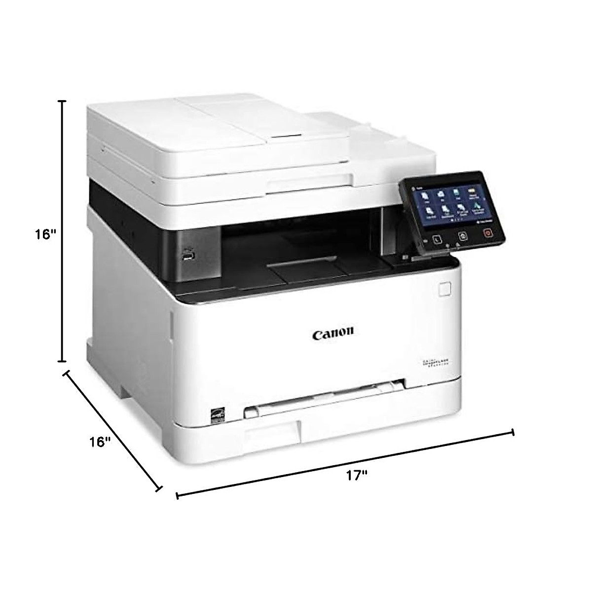 Canon imageCLASS MF644Cdw Wireless Laser All-in-One Color Printer, Print Scan Copy Fax, Automatic Duplex Document Feeder, 22 ppm, 600 x 600 dpi, Works with Alexa, Bundle with JAWFOAL Printer Cable.