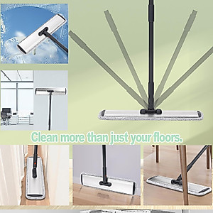 Microfiber Mop 18" Large Flat Mops for Floor Cleaning Floor Mop 4 Premium Pads Hardwood for Cleaning Wet Mop Wet or Dry Floor Cleaning