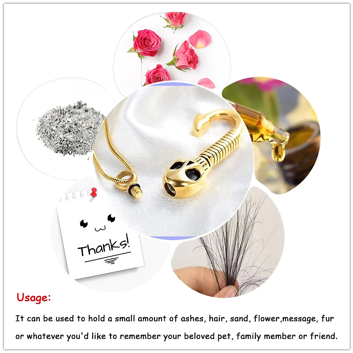 jjshily Urn Necklace For Ashes Cremation Jewelry For Ashes Skull With Fish Hook Urn Necklace For Pet Human Ashes Pendant For Men Women