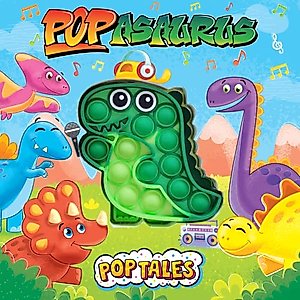 POPasaurus - Children's Touch and Pop Board Book with Fidget Pop Toy