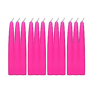 Zest Candle 12-Piece Hot Pink 6" Taper Candles, Count