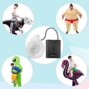 2 Pack Transparent Inflatable Costume Fan for Halloween Inflatable Dinosaur Costume USB Mini Fan Blower for Inflatable Cosplay Party Costumes