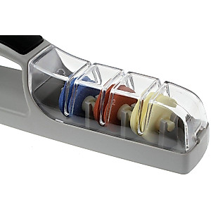 MinoSharp 550/GB 3 Stage III Hand-Held Knife Sharpener, 2.1, Gray