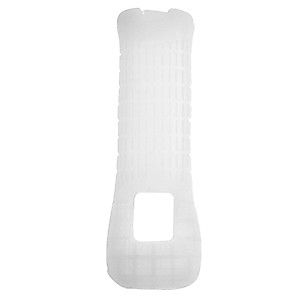 1 x Silicone Soft Cover for Wii Game Controller Soft Silicone Cover Case Protective Sleeve for Wii Remote Controller Protection (White)