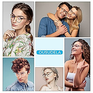 ousudela,3-Pack Blue Light Blocking Glasses for Women/Men Blue Light Glasses for Teens, Computer Glasses Gaming Glasses Anti Eye Strain Non-Prescription
