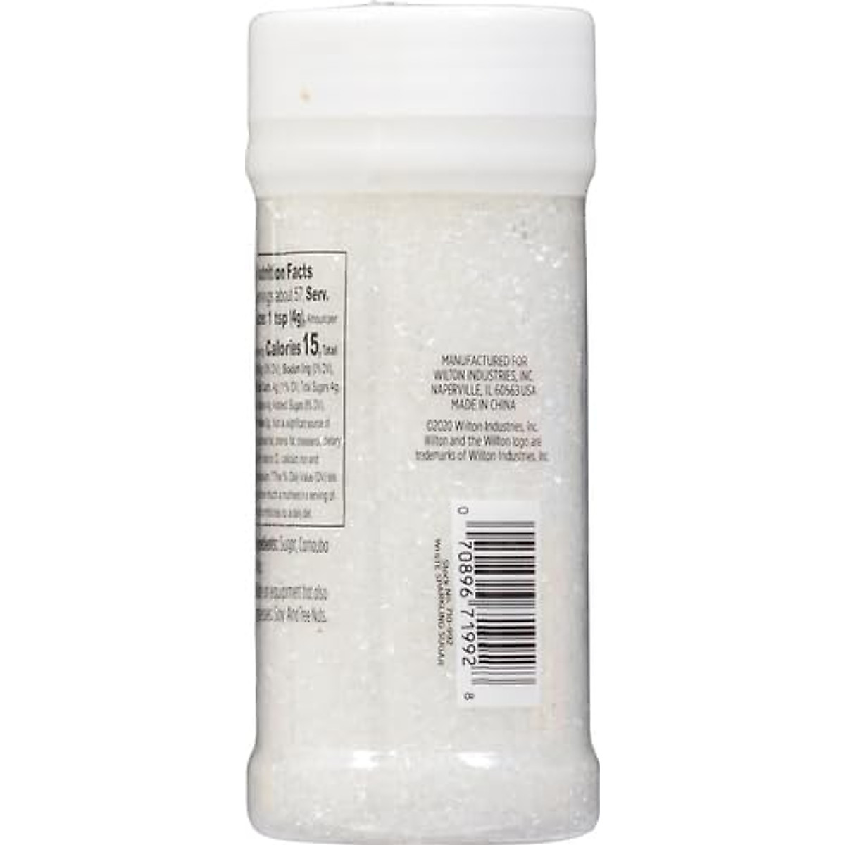 Wilton White Sparkling Sugar, Glamour White Sprinkles for Cakes & Cookies, 8 oz.