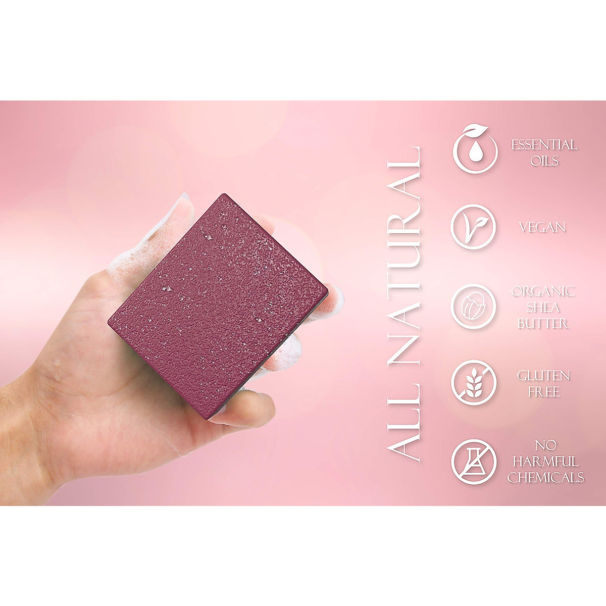 NATURAL AMERICAN Womens Bar Soap – Perfume Scents, 100% All Natural Soap for Women, Essential Oils, Organic Shea Butter – (6pk) Handmade Soaps for Women – GODDESS Women Soap, 5 oz Bar Soap for Women