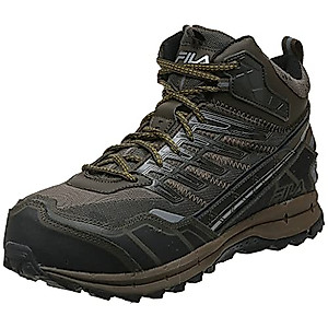 Fila Men's Hail Storm 3 Mid Composite Toe Trail Work Shoes Shoe, Walnut/Major Brown/Gold Fusion, 11 D US