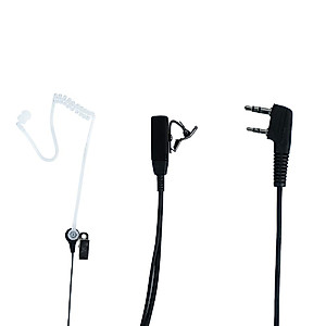 Sarcia 2 Pack Walkie Talkie Earpiece Mic PTT for Baofeng UV-5R BF-888S BF-F8HP Kenwood TK-2107 Two Way Radio with Covert Acoustic Tube