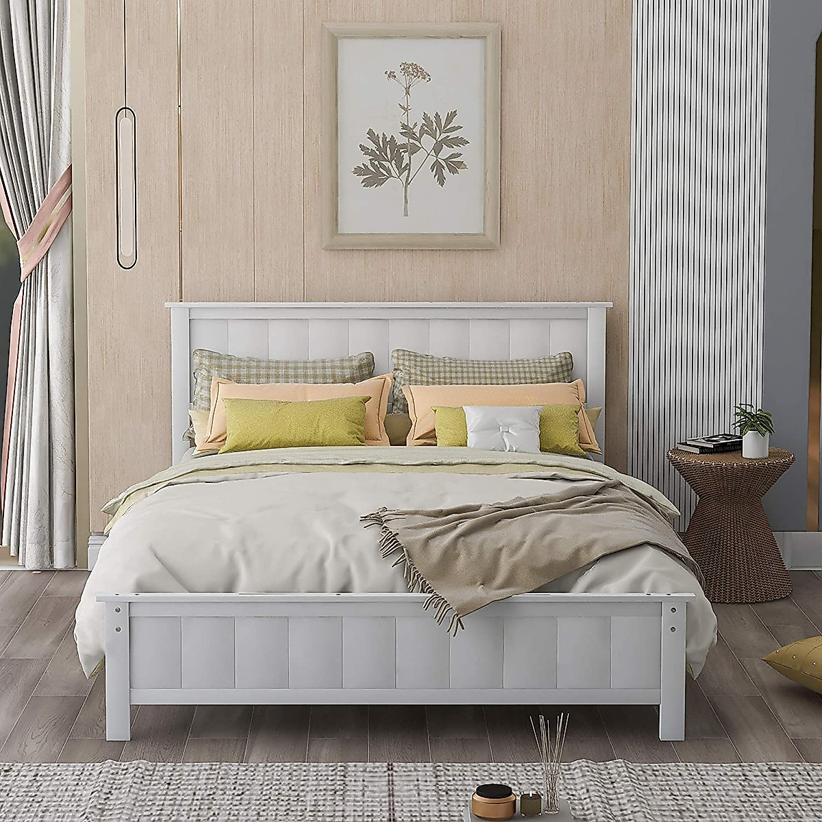 STP-Y Twin Size Platform Bed, Wood Platform Bed Frame with Storage Drawers, Wooden Platform Bed with Headboard for Kids Boys Girls Teens Adults, No Box Spring Needed, Easy Assembly, Gray