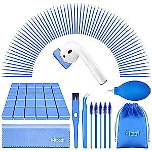 Cleaner kit for Airpod, Cleaning Putty Compatible with Airpod 2 Airpods pro, Earbud Cleaning Putty, Blue Cleaning kit for Headphone/Phone/Earbud/iPhone, Include Cleaning Cloth Swab, Gift for Men