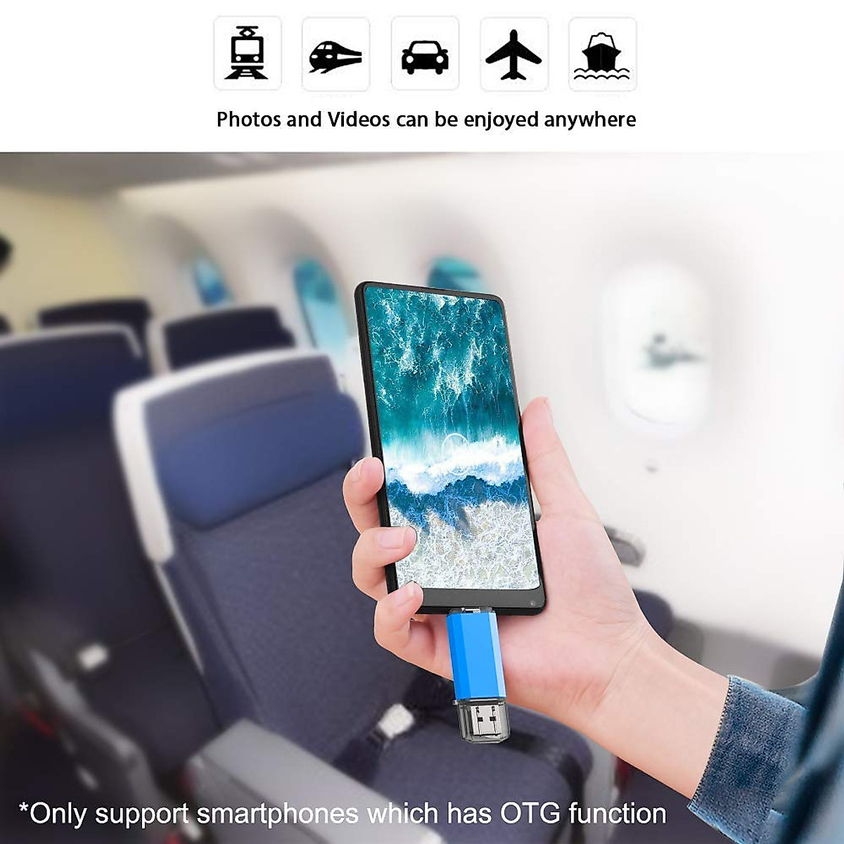 KOOTION USB C Flash Drive 64 GB 2 in 1 USB 3.0 + USB Type C Thumb Drive High Speed up to 90 MB/s Dual OTG Thumb Drive USB Stick for Samsung, Huawei, MacBook, Chromebook Pixel etc.