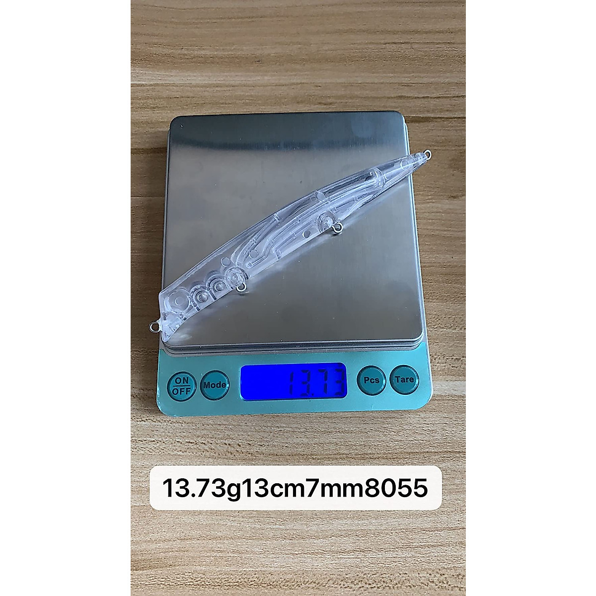 10PCS Unpainted Lure Blanks 13.73g 13cm with 7mm Free Fishing Eye Crankbait Simulation Blank Body Clear Hard Baits Trout Salmon Minnow Lure Popper Lures Topwater Freshwater 7mm 8055