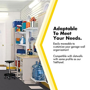 GarageTek 48" Heavy Duty Garage Shelving | Steel Shelf for Garage | Portable Utility Shelf Heavy Duty - Wire Shelving Rack, Mounts on TekPanel, TekTrak and Most Garage Storage Slat Walls