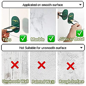 Wsaikis Hand Sanitizer Bottle Rack Hook Wall Mounted Bathroom Bottle Holder Shampoo Rack Hook ,Liquid Soap Holder Self Adhesive Wall Mounted Holder for Bathroom or Kitchen (6pcs Dark Green)