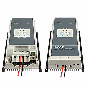 EPEVER 60A MPPT Solar Charge Controller 48V/36V/24V/12V Auto, Negative Ground Solar Controller Max 150V 4500W Input fit for Lead-Acid and Litium Battery