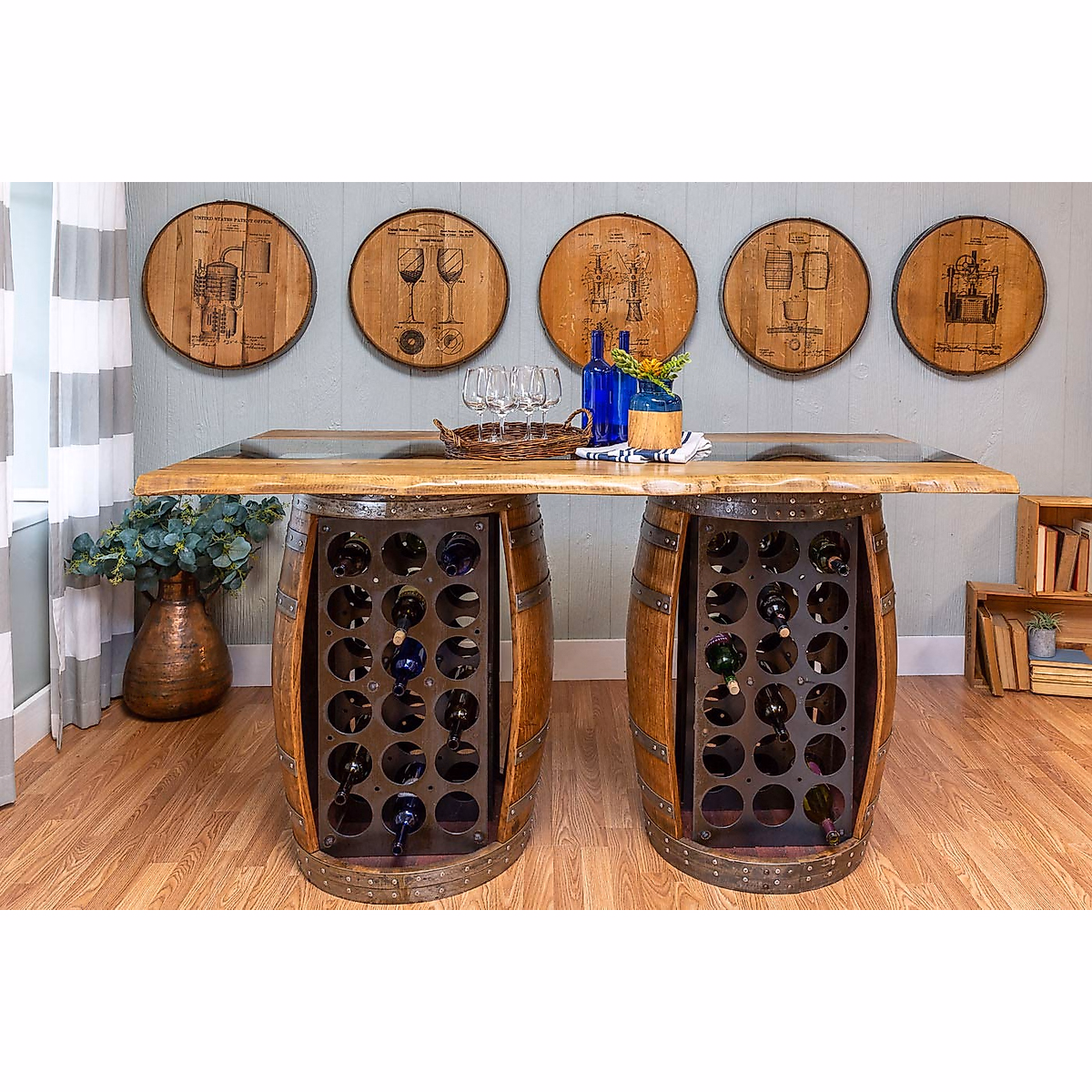 Craft Bar Signs Personalized Whiskey Barrel Lid Cigar Lounge Smoking Stogies Drinking Bar Sign Man cave Accessories for Room Wood Wall Art