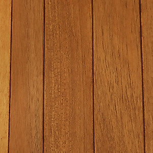 Sunnydaze 51-Inch Meranti Wood Outdoor Storage Bench with Teak Oil Finish