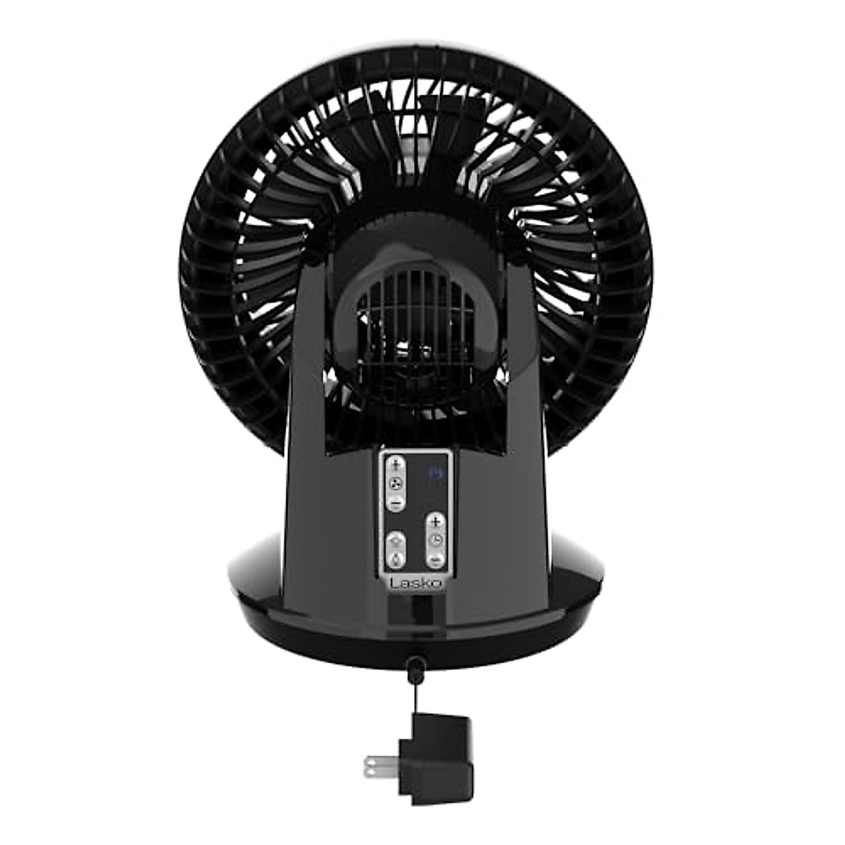 Lasko Whirlwind EcoQuiet Orbital Motion Air Circulator with DC Motor, 12 Speeds, Timer, Dark Mode, Remote Control for Small and Medium Sized Rooms, Black, A12668