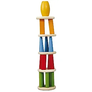 PlanToys Plan Preschool Tower Tumbling Game and Puzzle