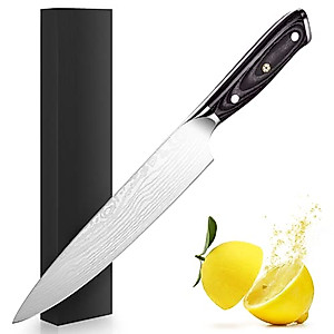 Avarmora Chefs Knife 8 Inch Kitchen Knives Japanese Chef Knife Damascus Chef Knife Forged High Carbon Stainless Steel for Cutting Meat Fruits with Gift Box.
