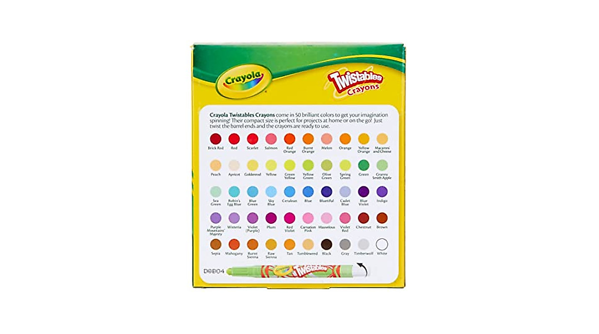 Crayola Mini Twistables Crayons Kit - 50 Vibrant, Travel-Friendly Colors