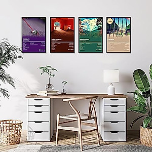 Enimoud Tame Impala Poster Rock Band Music Album Cover Posters for Room Aesthetic Print Set of 4 Wall Art for Girl and Boy Teens Dorm Decor 8x12 inch Unframed