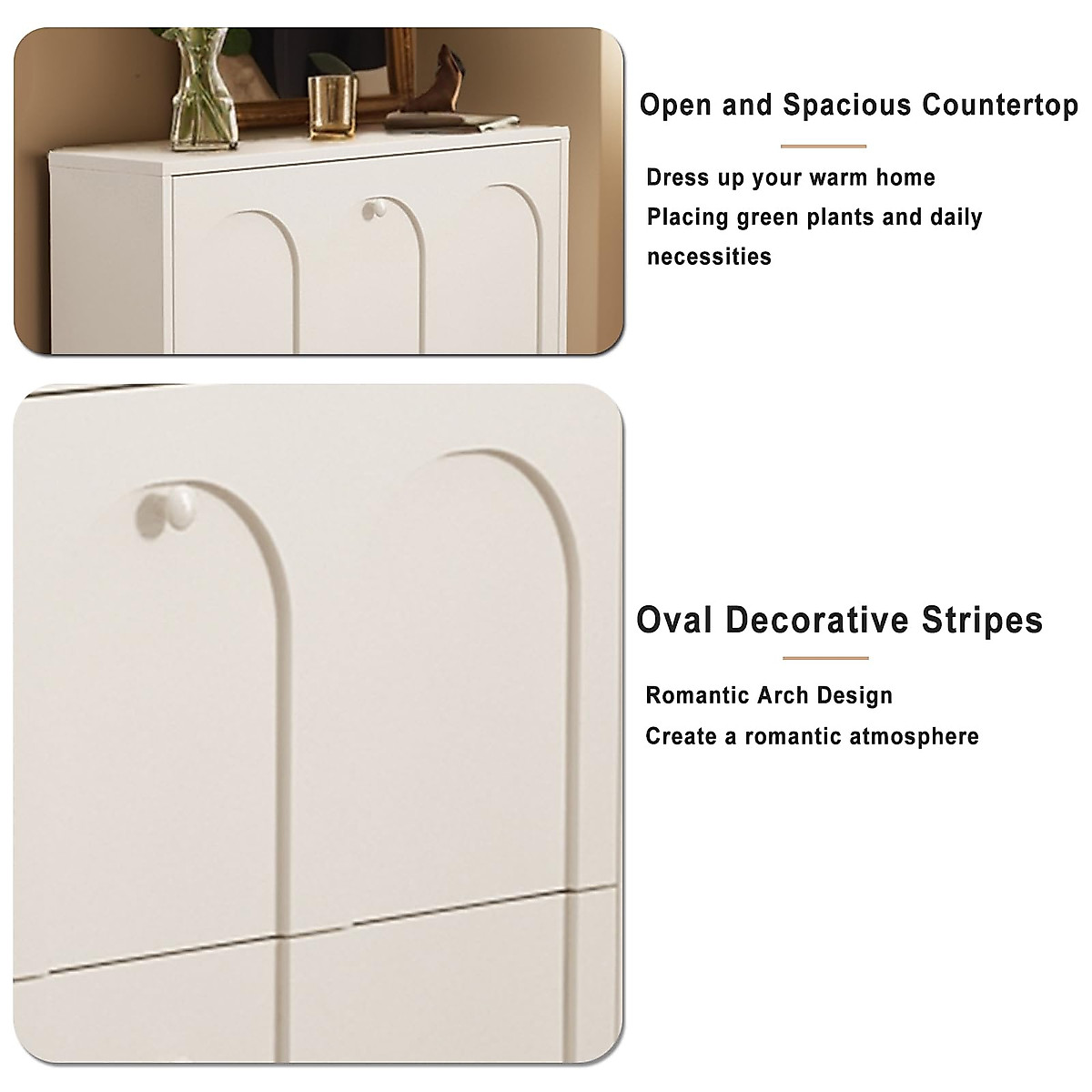 Modern Shoe Cabinet with 3 Flip Drawers,Adjustable Slim Freestanding Narrow Shoe Rack Tipping Bucket Shoe Cabinet with Door Open Shelves for Entryway