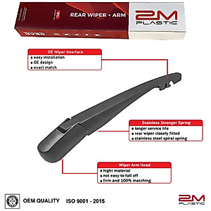 2M PLASTIC Rear Wiper Arm Blade Factory OEM Style Replacement For Mitsubishi OUTLANDER 2007-2020 PATHFINDER 2005-2012