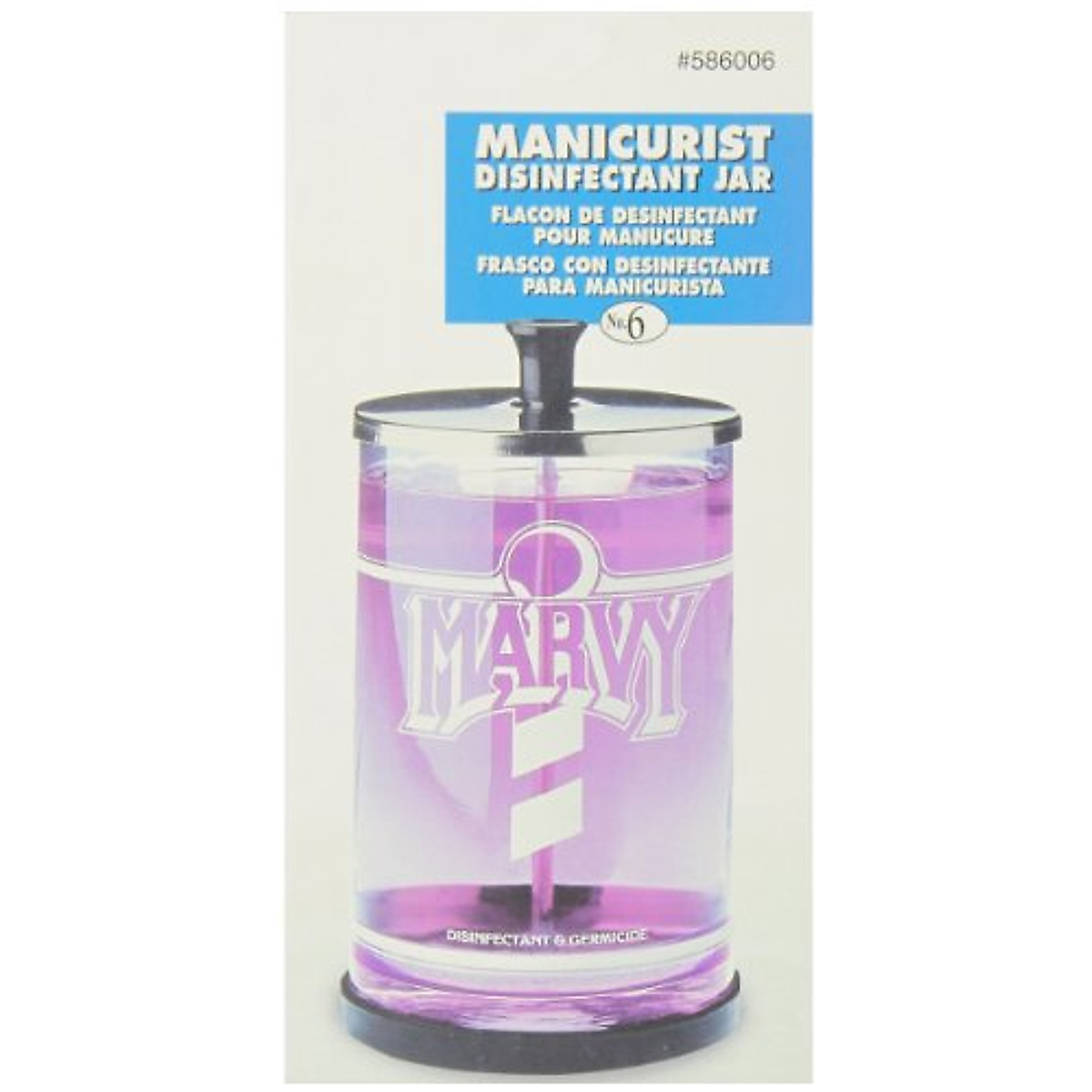 William Marvy No.6 Glass Manicurist Disinfectant Jar