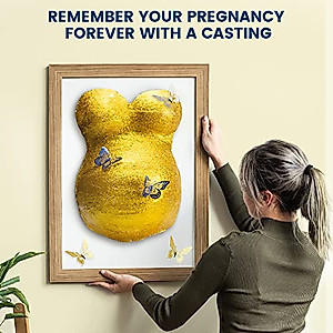 Olicard Belly Casting Kit Pregnancy, Belly Cast Kit for Expecting Mothers, Pregnancy Belly Mold Casting Kit, Unique Keepsake for Pregnant Belly, Perfect Baby Shower & Pregnancy Gifts (Glitter)