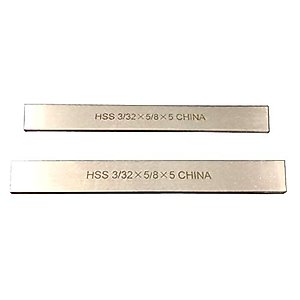 Set of 2 HSS Blades 3/32" x 5/8" x 5" for Lathe Parting Cut off Blade