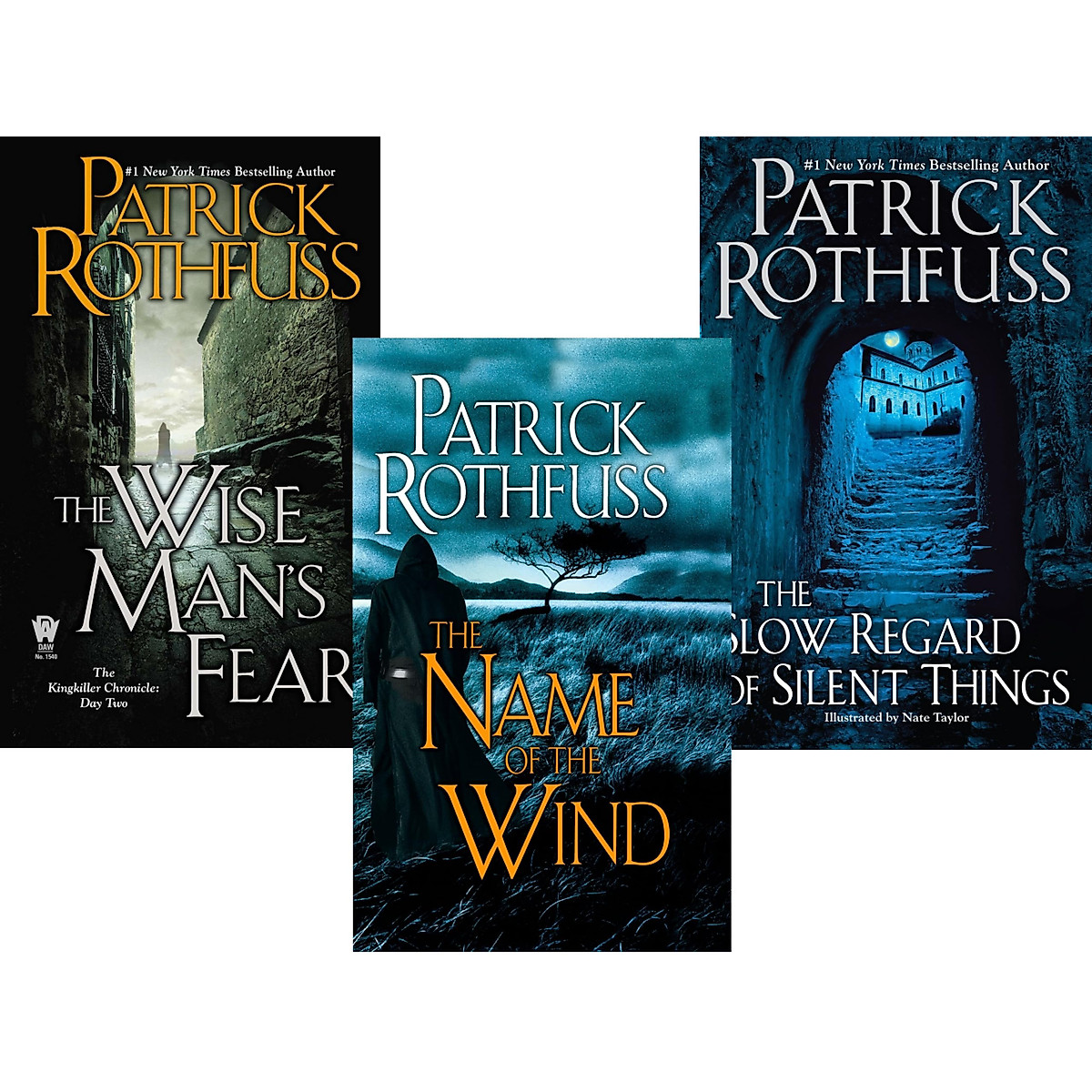 The Kingkiller Chronicle Series 3 Books Collection Set by Patrick Rothfuss (The Name of the Wind, The Wise Man's Fear & The Slow Regard of Silent Things)