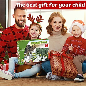 Dinosaur Toys for 3 4 5 6 7 8+ Year Old Boys Girls Kids,Dinosaur Tracks Race Car Toys for Kids Age 3-5, Create A Dinosaur World Road Race with Flexible Tracks Playset for Christmas Birthday Gifts