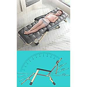 Oversize XL Reclining Chair Folding Zero Gravity Lounge Chair Deck Chairs Cotton Cushion for Garden Outdoor Patio Sun Loungers Bed Recliner Loading up to 300kg with Head Pillow in Gray