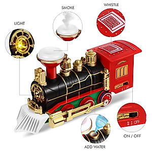 Christmas Train Electric Train Toy Sound Light Railway Tracks Christmas Tree Kids Toddlers