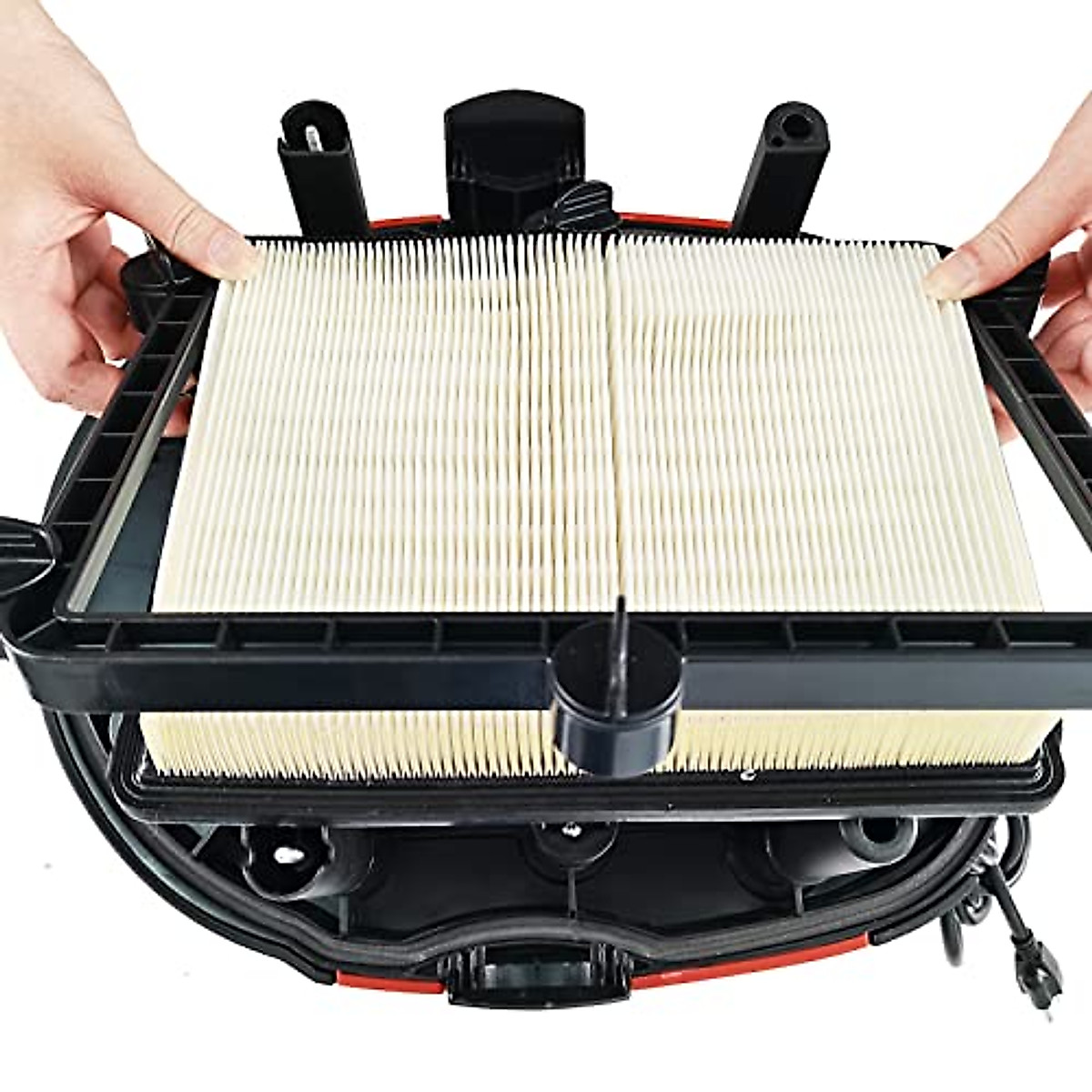 JIENUO Dust Extractor with Auto Filter Clean, 8 Gallon Wet/Dry HEPA Filter Extractor Vacuum, Powerful Suction Shop Vac for Home workshops, Construction Sites and Woodworking