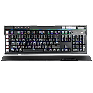 Marvo BigBang P1 KG965G RGB Mechanical Gaming Keyboard, Full Size Mutimedia, USB 2.0, Blue Switches, RGB backlighting For Each Key, Anti-ghosting, 19-key Rollover Support, 6 macro keys, Black