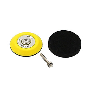 3 Inch (75mm) Hook and Loop Sanding Pad for Sanding Discs with 1/4 inches Shank Drill Attachment and Soft Foam Layer Buffering Pad, 5 Packs