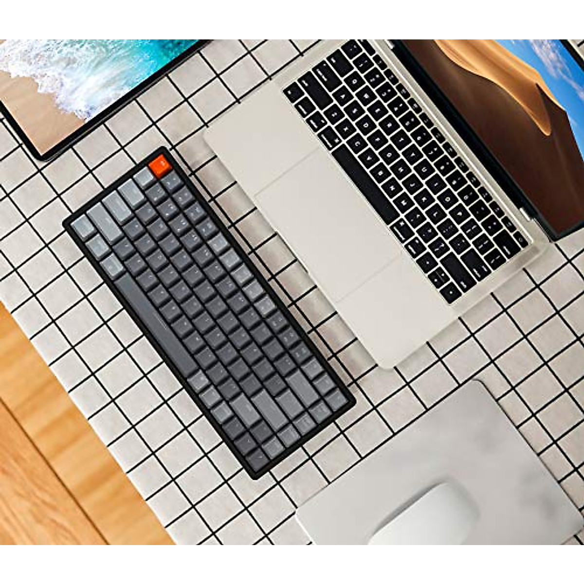 Keychron K2 Version 2 Wireless Gaming Mechanical Keyboard, Bluetooth/USB Wired Compact 84 Keys RGB LED Backlit N-Key Rollover Aluminum Frame for Mac Windows, Gateron G Pro Brown Switch