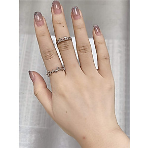 Sterling Silver Dinosaur Elephant Animal Migration Ring for Women Best Friends Dragon Wildlife Family Expandable Knuckle Open Band Rings Adjustable Comfort Fit Unique Statement Jewelry