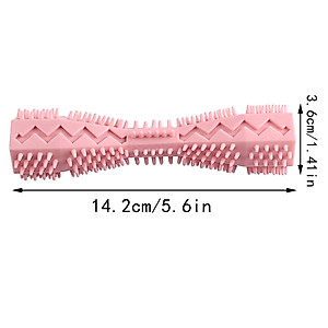 Puppy Bones for Small Dogs Teething Durable Dog Toothbrush Chew Toy Stick Soft Rubber Teeth Cleaning Point Massage Toothpaste Pet Supplies