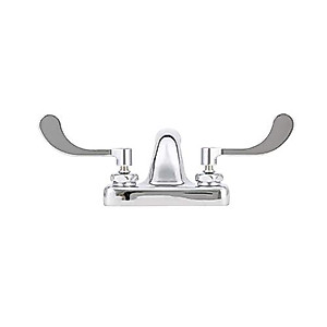 Zurn Z81104-XL AquaSpec 4" Centerset Faucet, 4" Integral Spout, 2.2 GPM Pressure-Compensating Aerator, 4" Wrist Blade Handles, Chrome